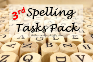 3rd Grade Spelling Tasks Pack | The Homeschool Daily