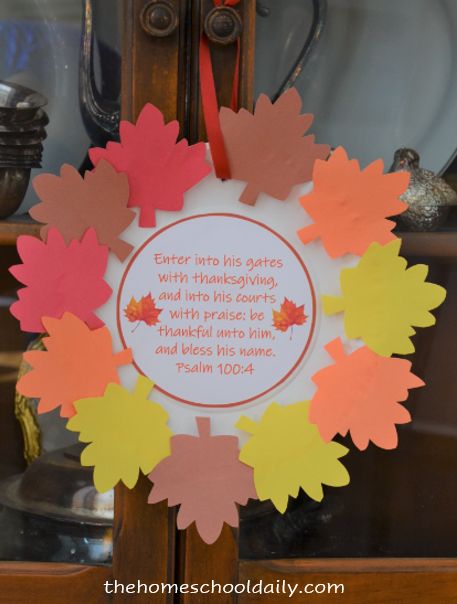 Thanksgiving Wreath Craft - The Homeschool Daily