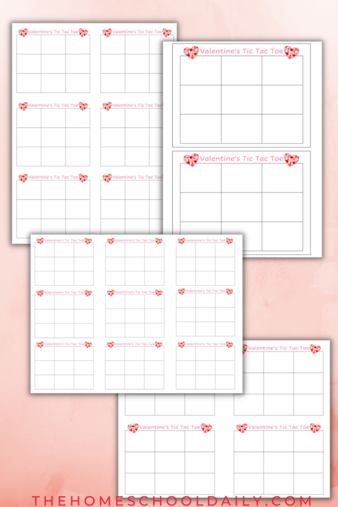 Printable Valentine's Tic-Tac-Toe Game - The Homeschool Daily