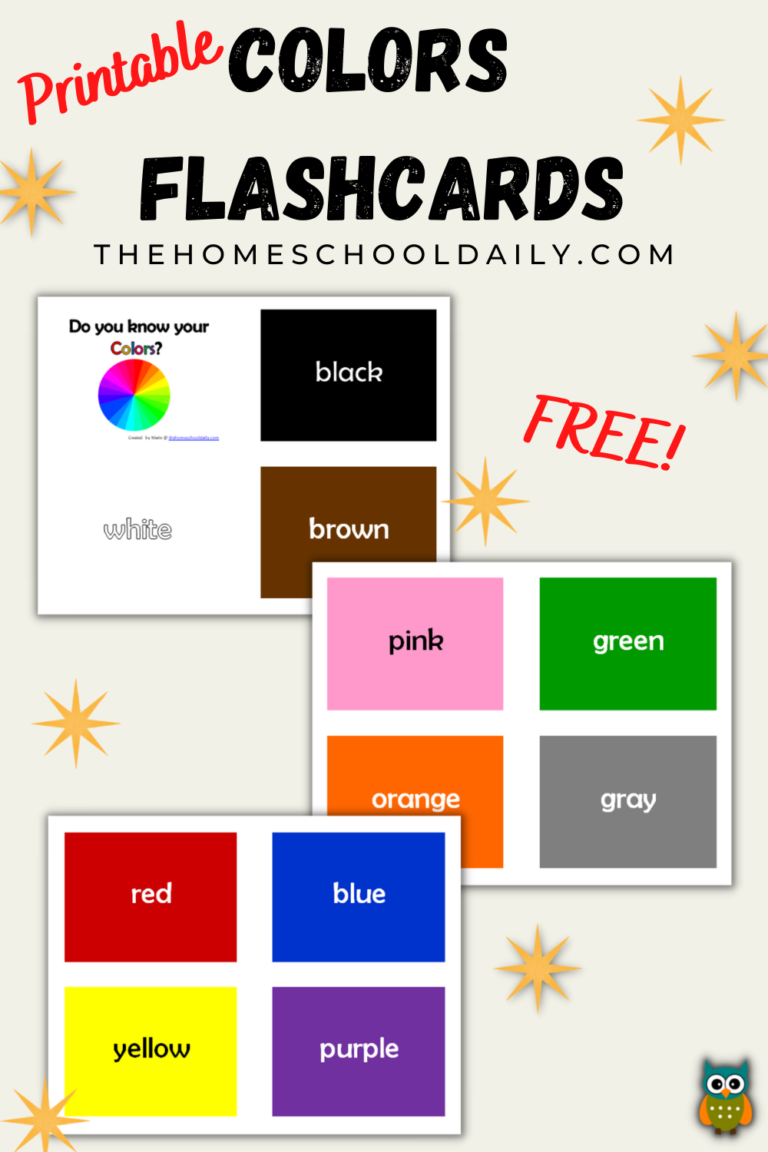 Printable Colors Flashcards - The Homeschool Daily