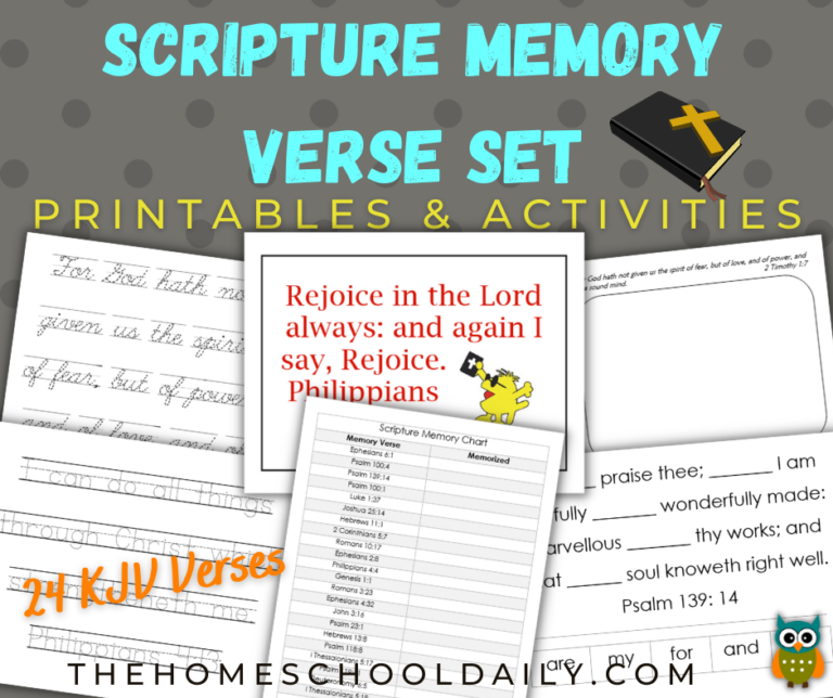 Printable Scripture Memory Set - The Homeschool Daily
