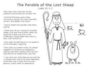 Parable of the Lost Sheep - The Homeschool Daily