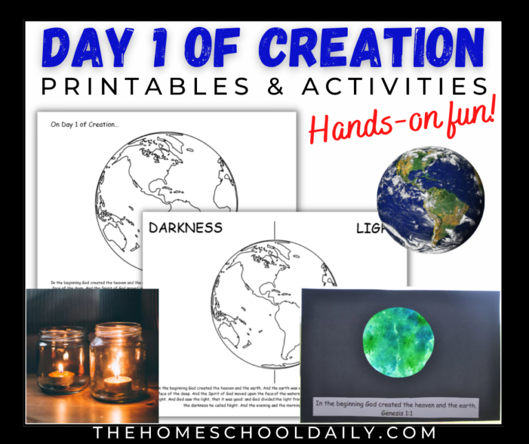 Day 1 of Creation Activities - The Homeschool Daily