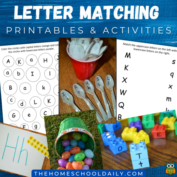 Letter Matching Printables & Activities - The Homeschool Daily