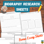 Biography Research Sheets - The Homeschool Daily