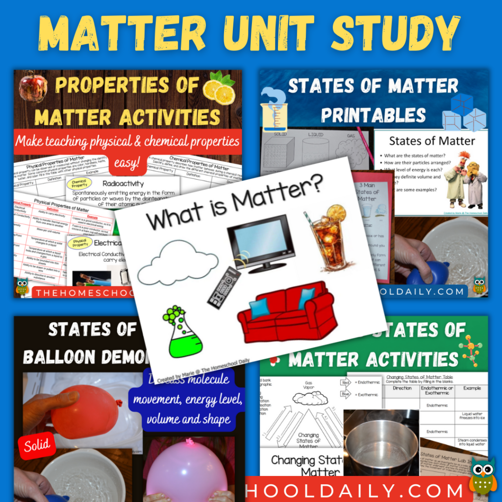 Matter Unit Study - The Homeschool Daily