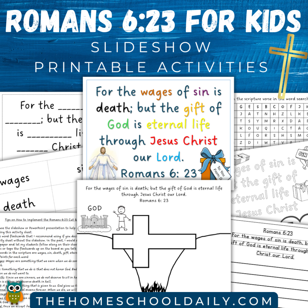 Romans 6:23 Printable Lesson - The Homeschool Daily