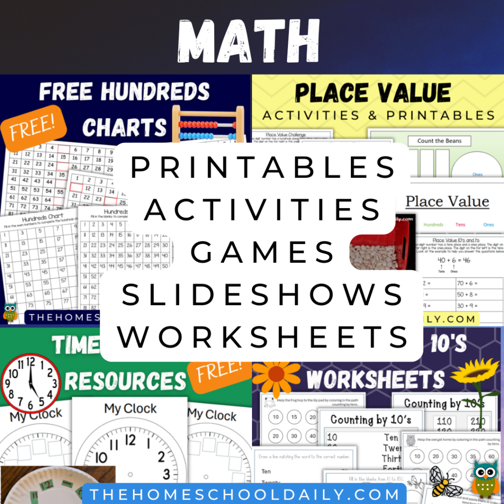 Free Math Printables - The Homeschool Daily