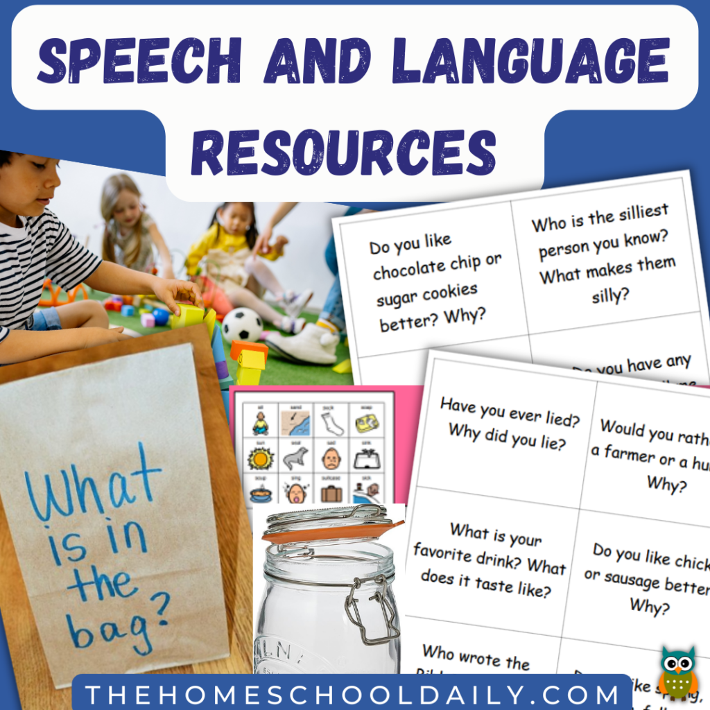 Speech and Language Resources - The Homeschool Daily