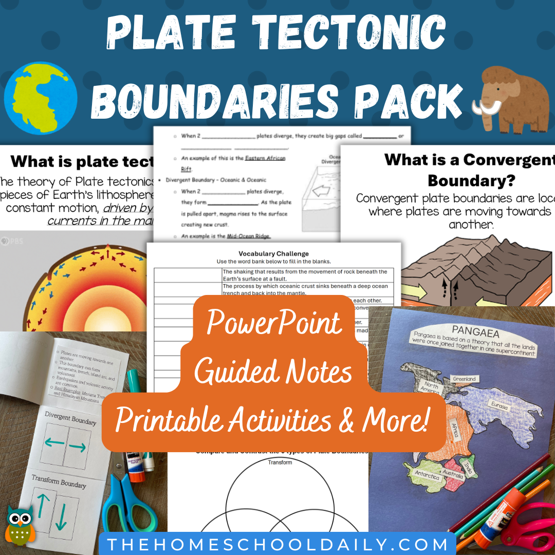 Plate Tectonic Boundaries Pack - The Homeschool Daily