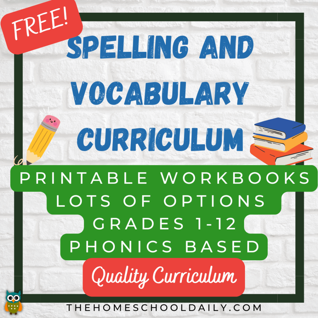 Free Spelling and Vocabulary Curriculum - The Homeschool Daily