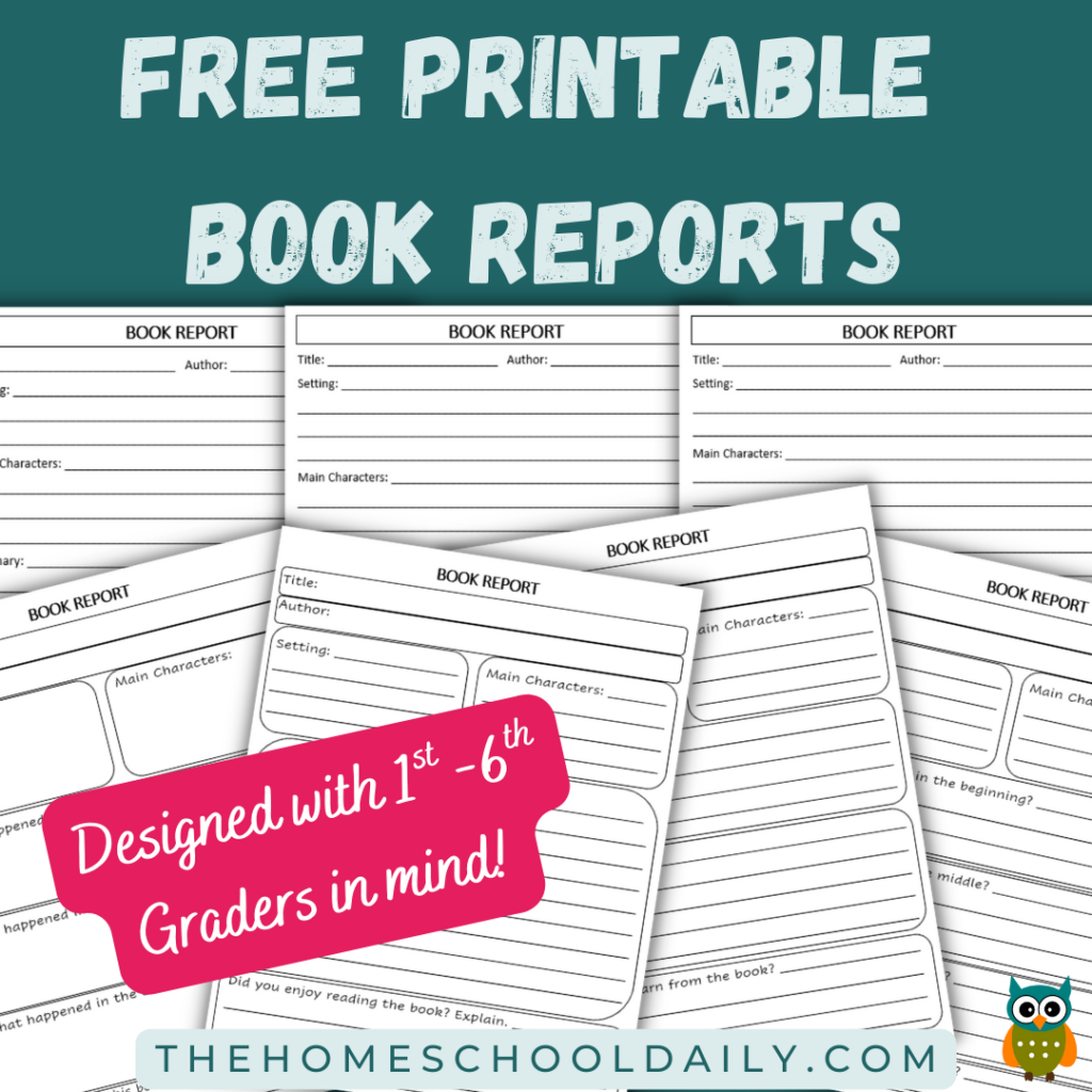 Free Printable Book Report Worksheets - The Homeschool Daily